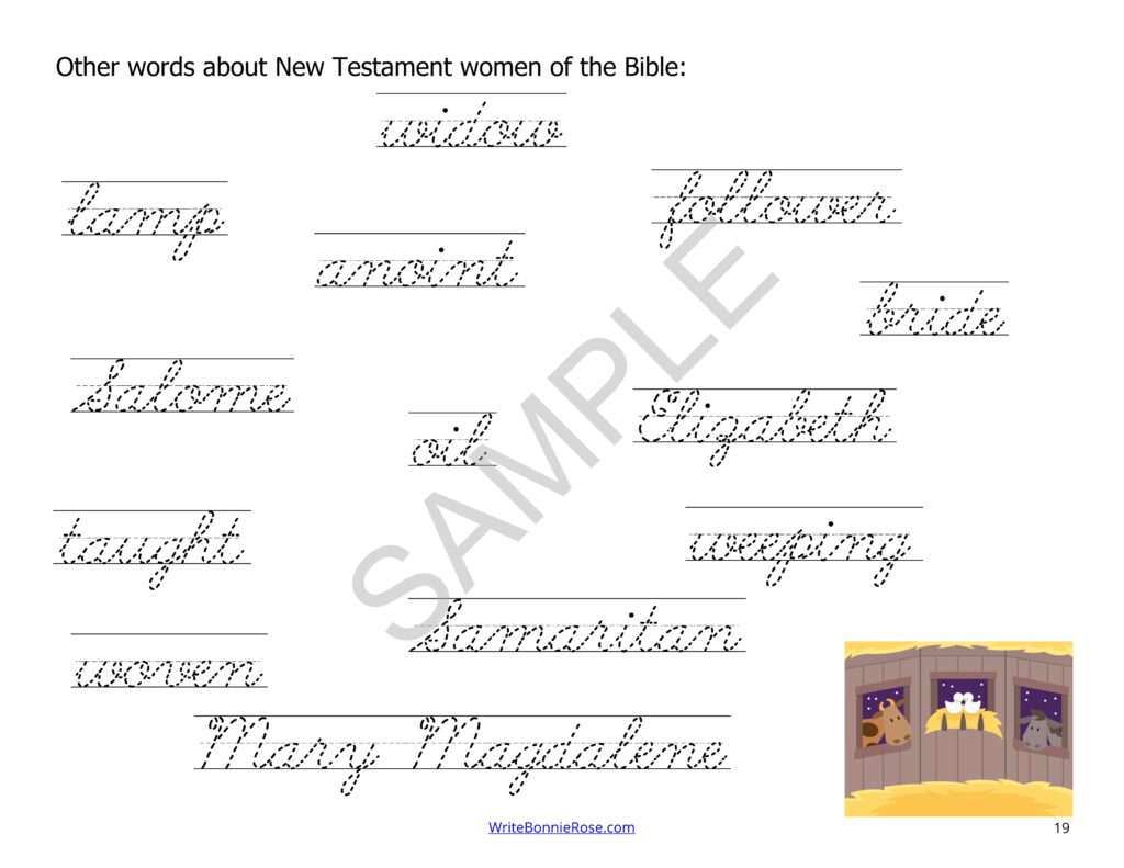 Handwriting Practice with New Testament Men and Women of the Bible ...