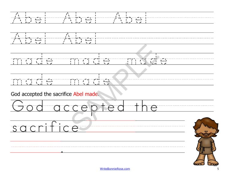 Handwriting Practice with Old Testament Men and Women of the Bible ...
