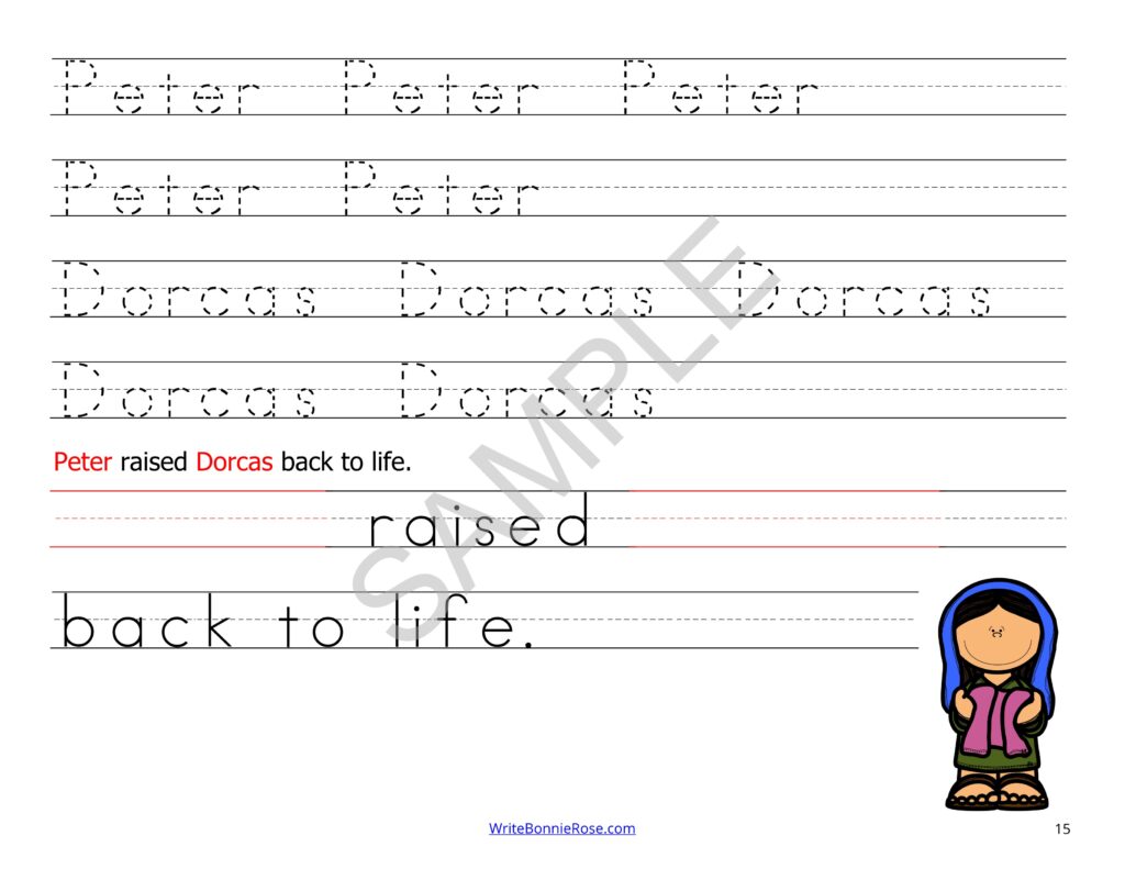 Handwriting Practice with Men and Women of the Bible: Print | Made By ...