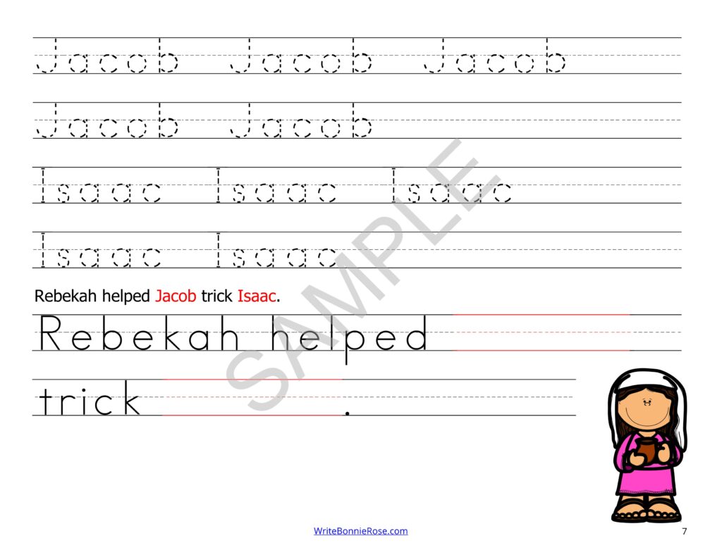 Handwriting Practice with Men and Women of the Bible: Print | Made By ...