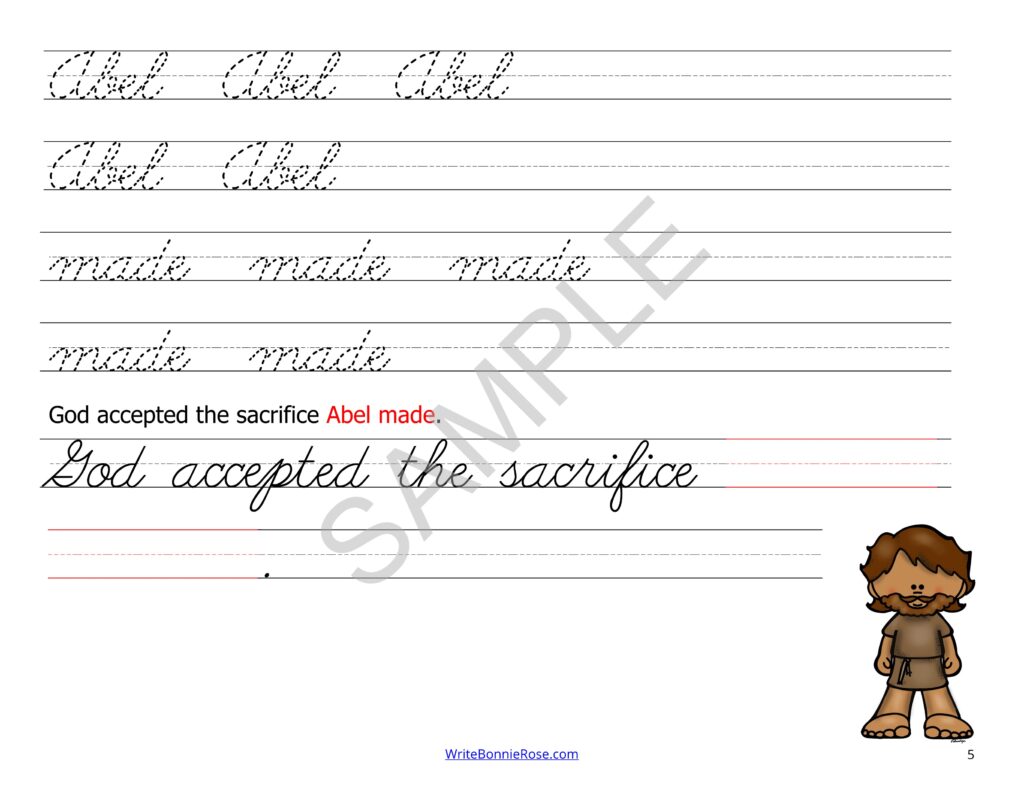 Handwriting Practice with Men and Women of the Bible: Cursive | Made By ...