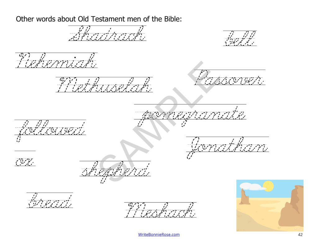 Handwriting Practice with Men and Women of the Bible: Cursive | Made By ...