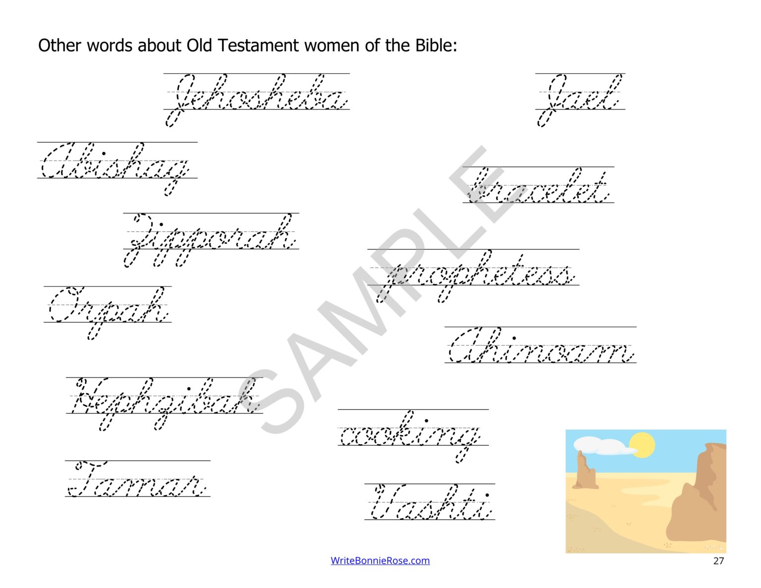 Handwriting Practice with Men and Women of the Bible: Cursive | Made By ...