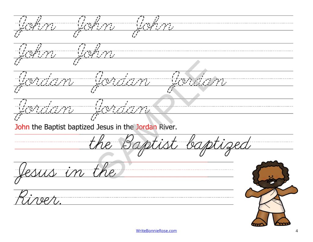 Handwriting Practice with Men and Women of the Bible: Cursive | Made By ...