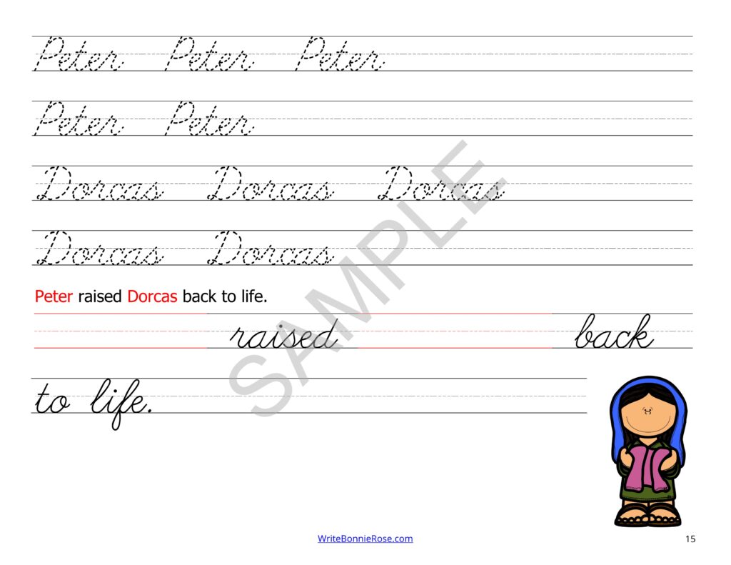 Handwriting Practice with Men and Women of the Bible: Cursive | Made By ...