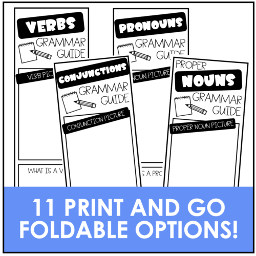 Grammar Review Practice Project | Parts of Speech Foldable Brochures ...
