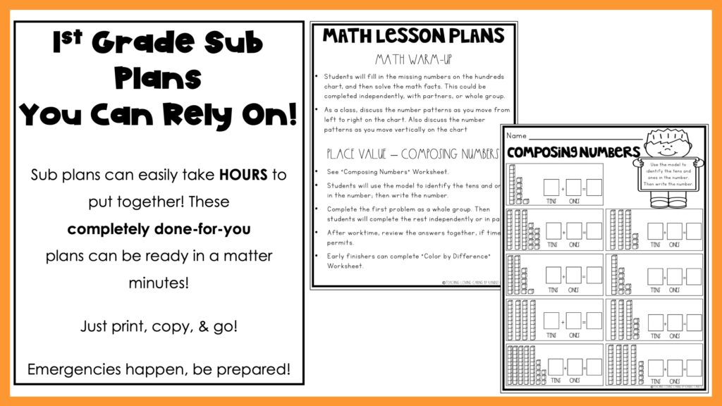 1st Grade Emergency Sub Plans | Made By Teachers