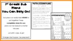 1st Grade Emergency Sub Plans | Made By Teachers