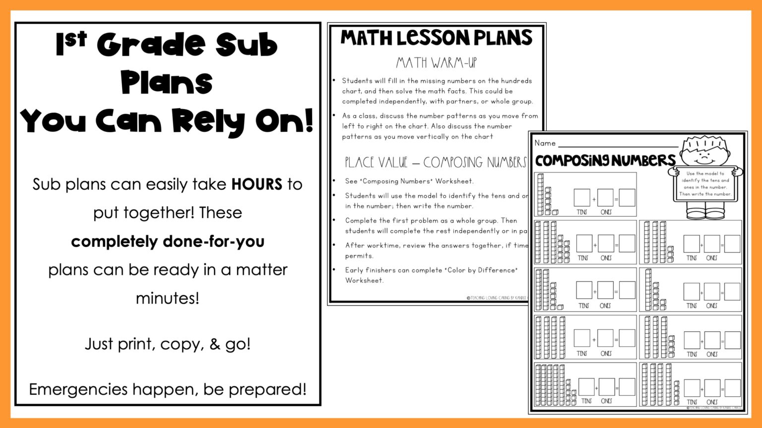 1st Grade Emergency Sub Plans | Made By Teachers
