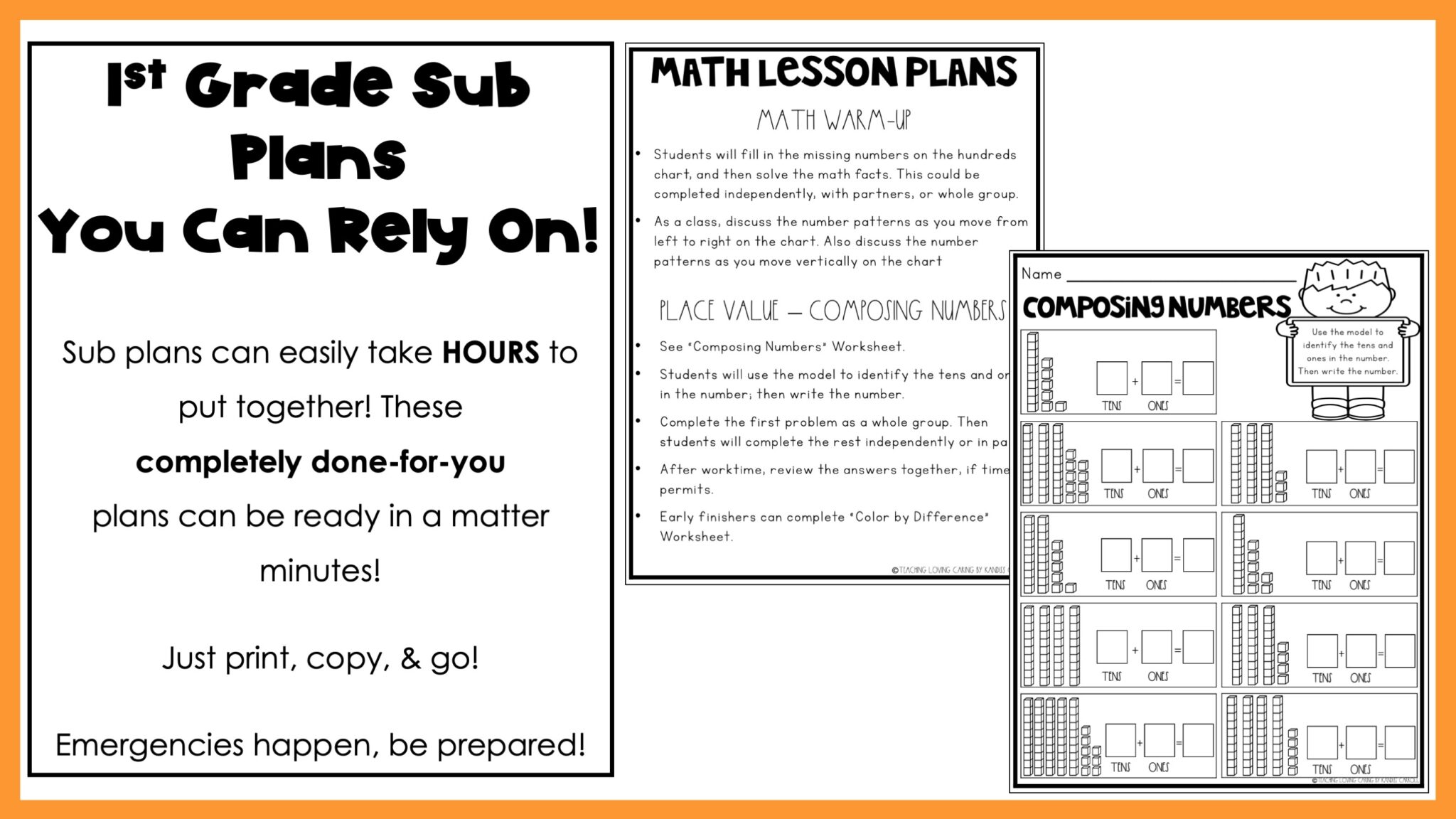 1st Grade Emergency Sub Plans | Made By Teachers