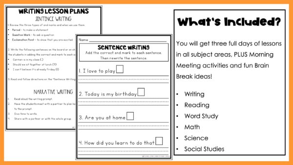 1st Grade Emergency Sub Plans | Made By Teachers