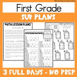 1st Grade Emergency Sub Plans | Made By Teachers