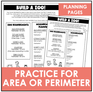 Area and Perimeter Project | Build a Zoo Math Activity | Made By Teachers