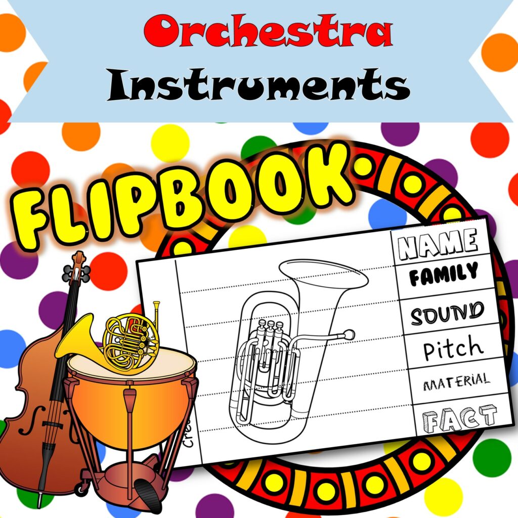 Orchestra Instrument Flipbook - 33 instruments | Made By Teachers