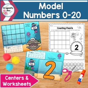 Modeling and Counting Numbers 0 to 20 Worksheets and 2 Centers | Made ...