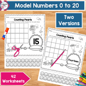 Modeling and Counting Numbers 0 to 20 Worksheets and 2 Centers | Made ...