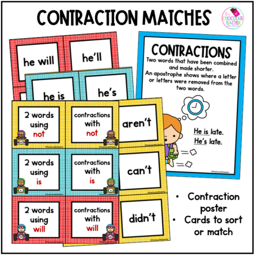Contractions - Grammar Activities - Worksheets - Craft | Made By Teachers