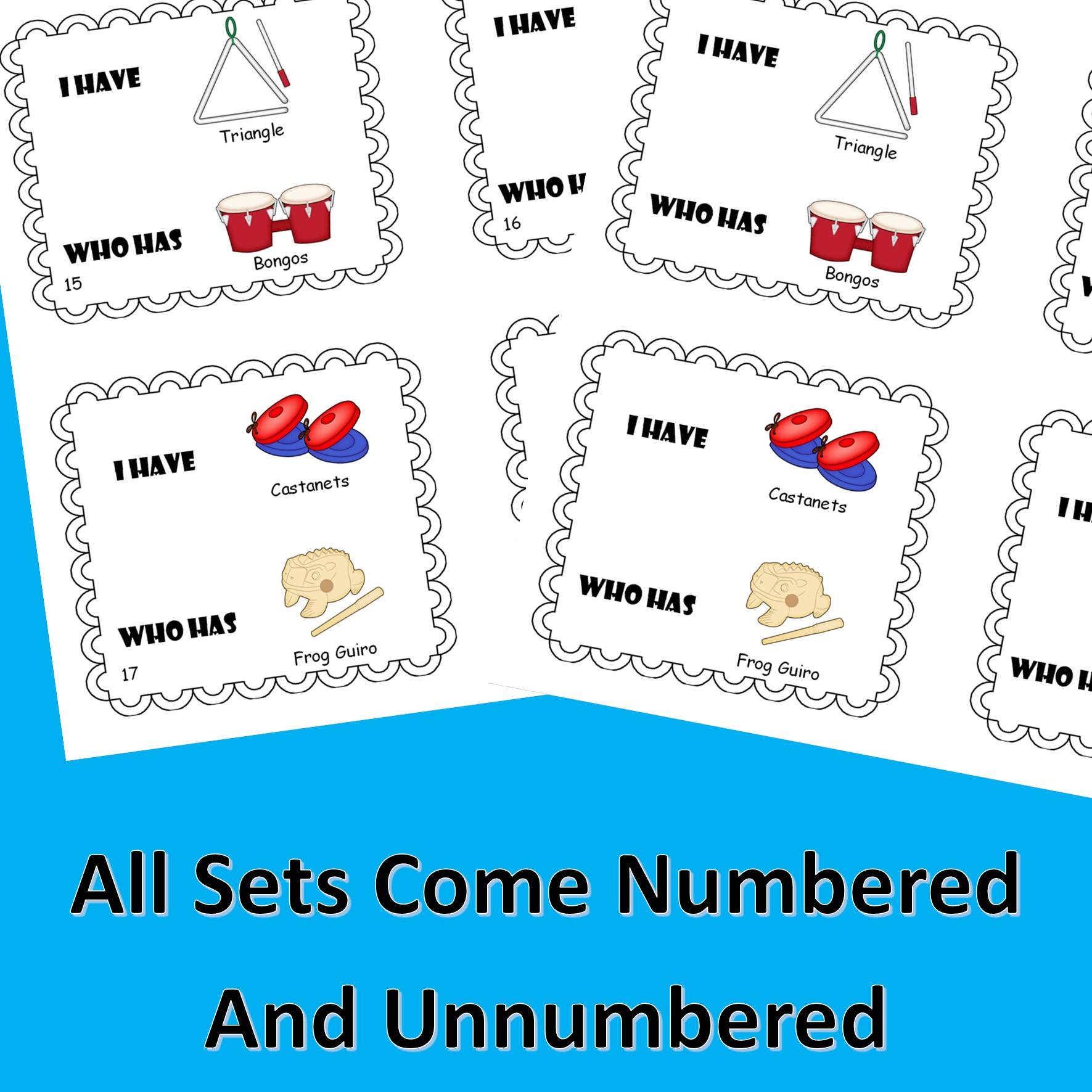 I Have/Who Has? Classroom Instrument Music Game | Made By Teachers