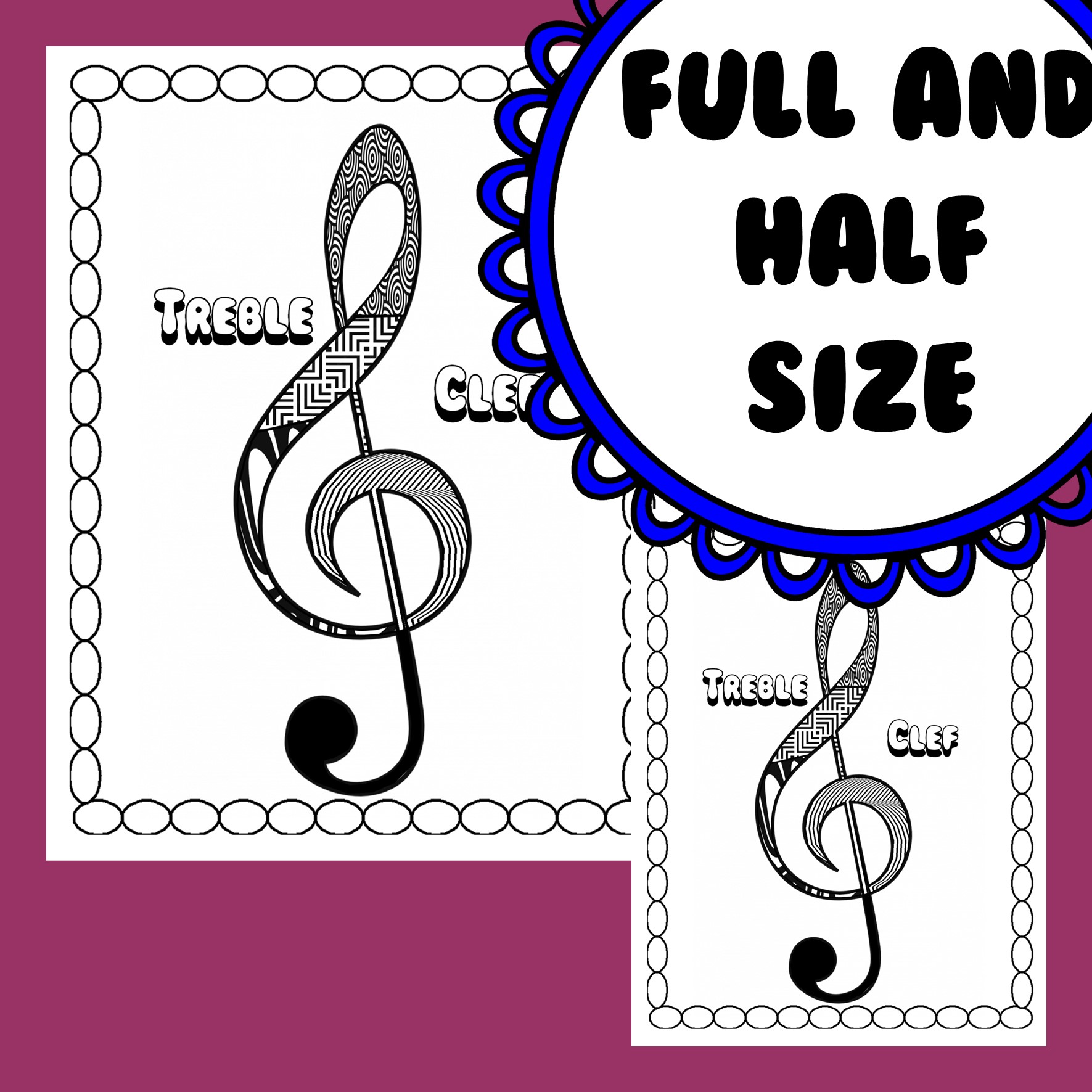 Music Coloring Pages - 2 sizes - 3 styles | Made By Teachers