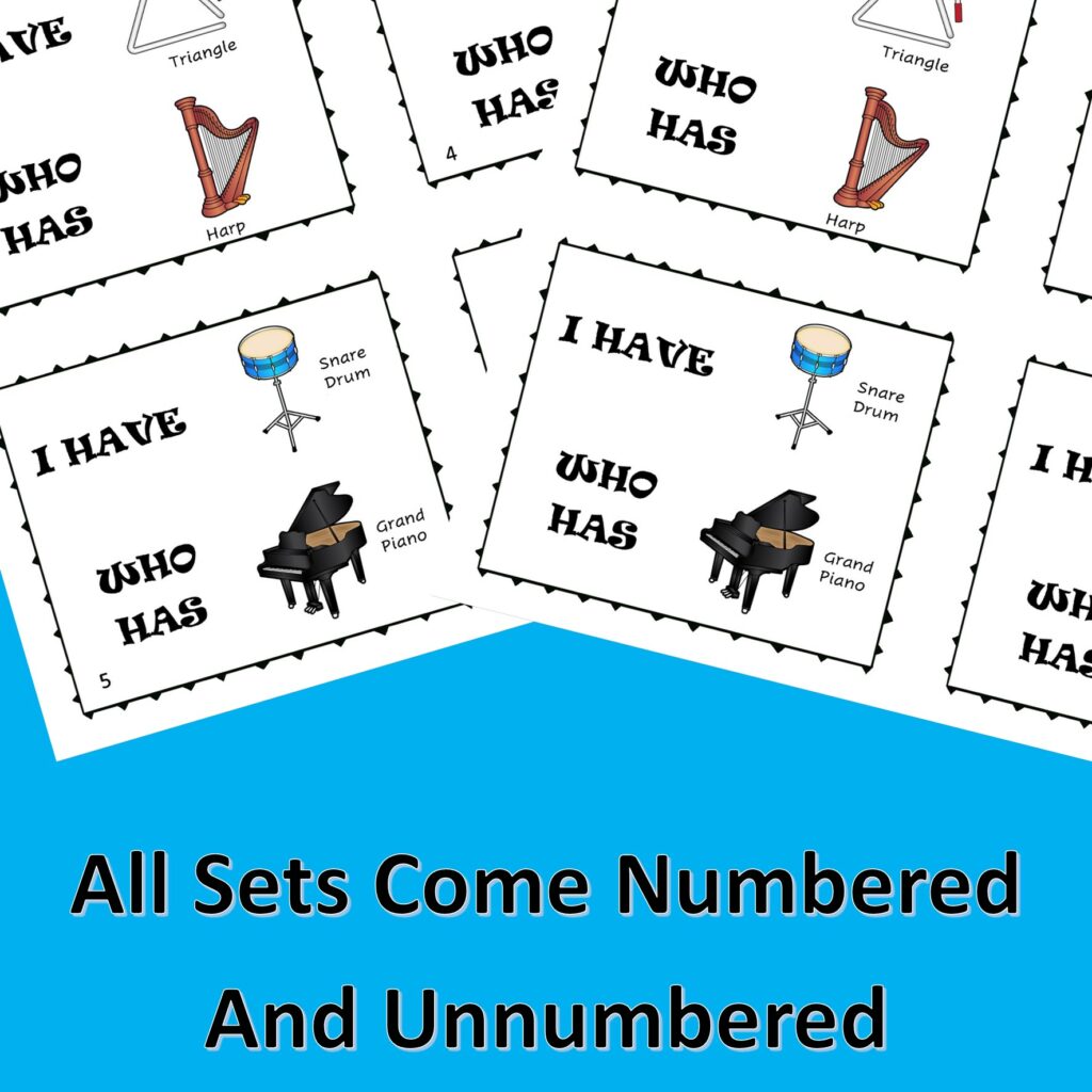 I Have/Who Has? Orchestra Instrument Music Game | Made By Teachers