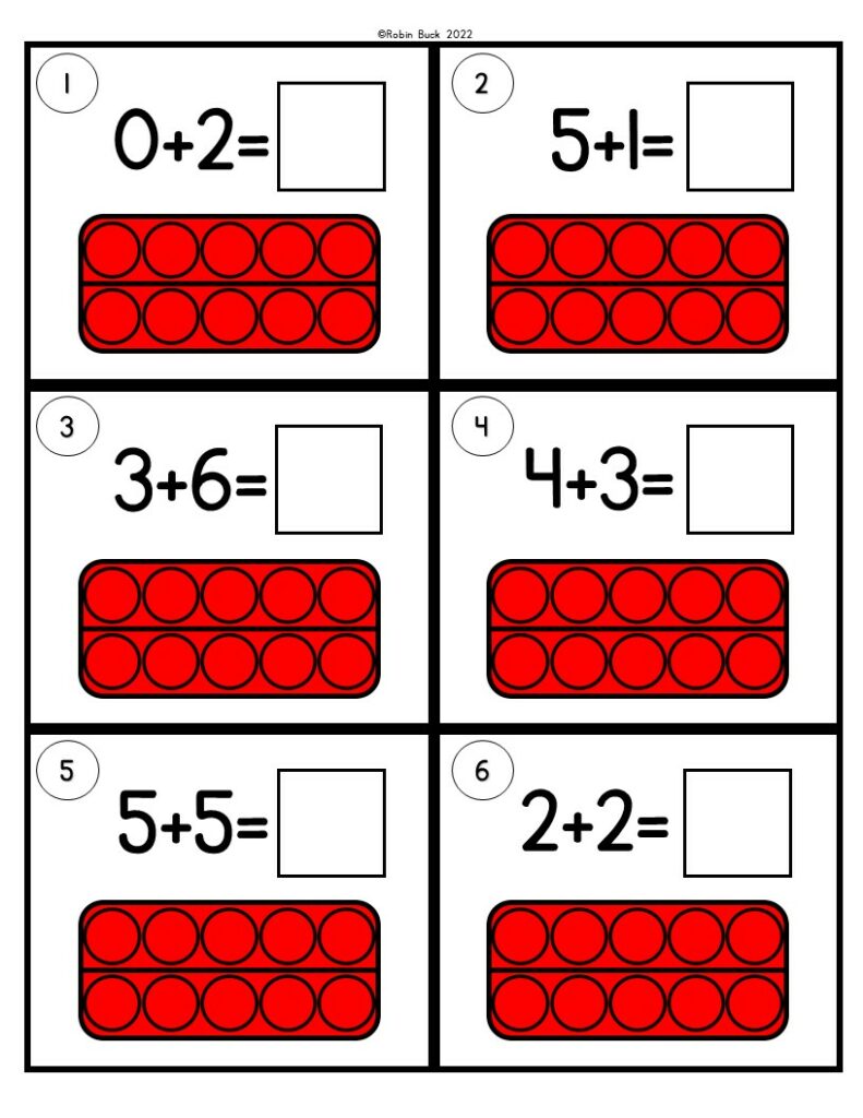 10 Frame Pop Its: Addition and Subtraction to 10 | Made By Teachers