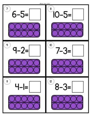 10 Frame Pop Its: Addition and Subtraction to 10 | Made By Teachers