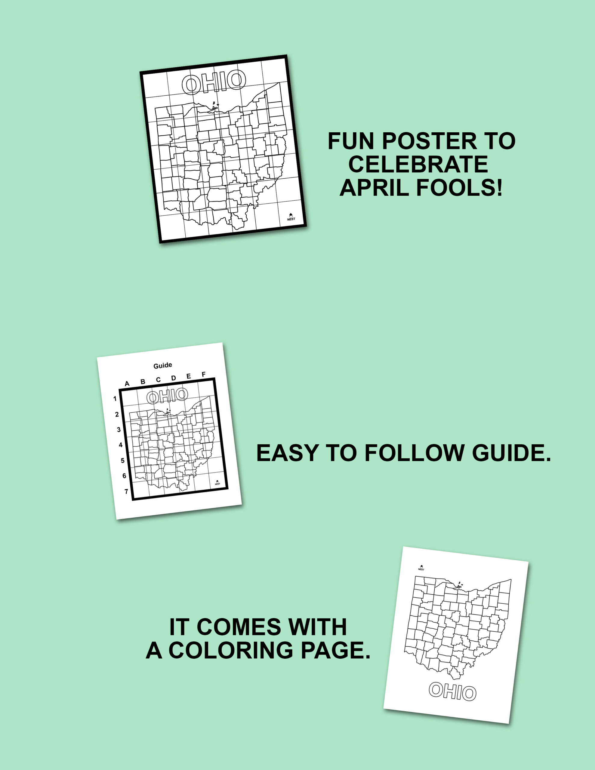 Ohio Map Collaboration Poster | Made By Teachers