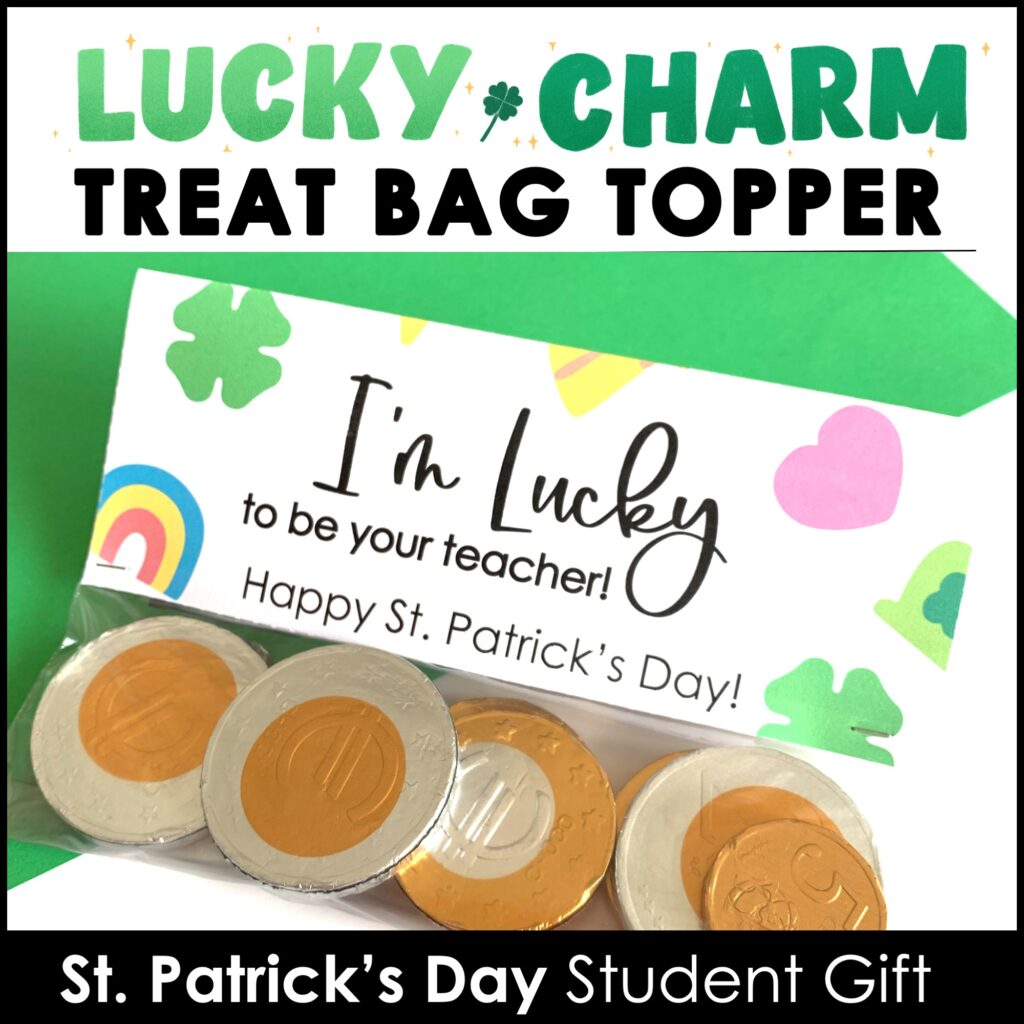 St. Patrick's Day Gift Tag | Student Bag Topper | Lucky Charm Candy ...