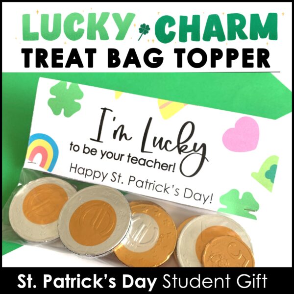 St. Patrick's Day Gift Tag | Student Bag Topper | Lucky Charm Candy ...