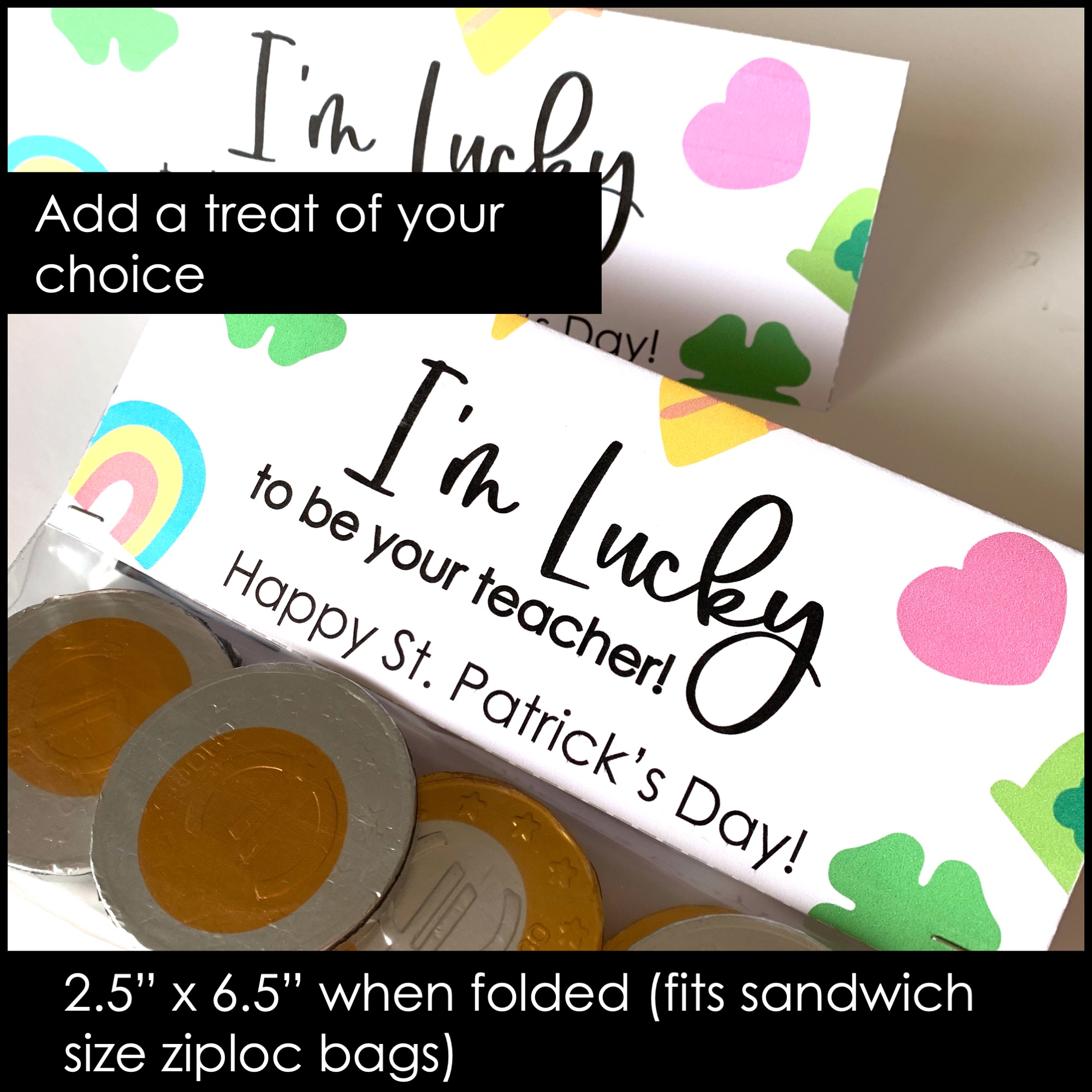 St. Patrick's Day Gift Tag | Student Bag Topper | Lucky Charm Candy ...