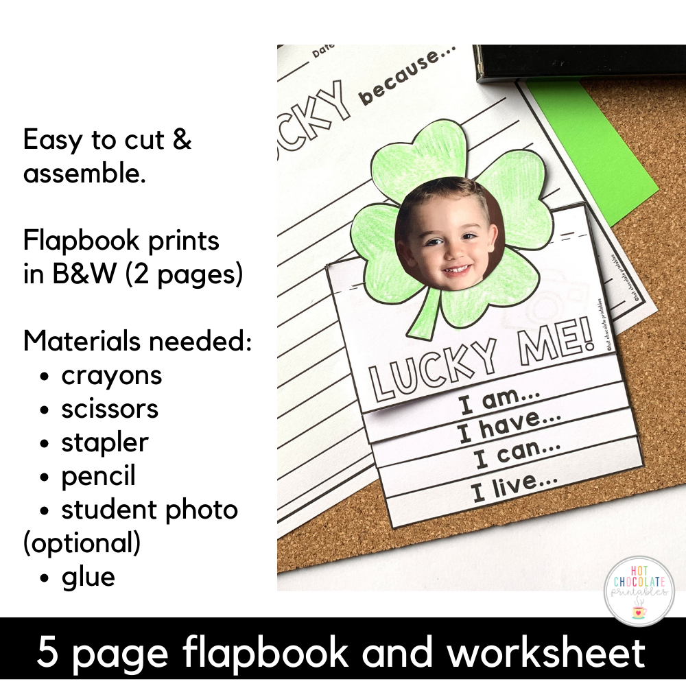 ESL St. Patrick's Day Flap Book - Simple sentences about me | Made By ...