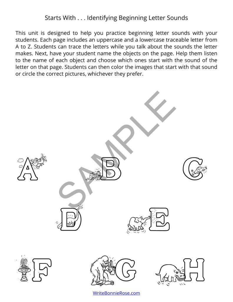 Starts With . . . Beginning Letter Sounds | Made By Teachers