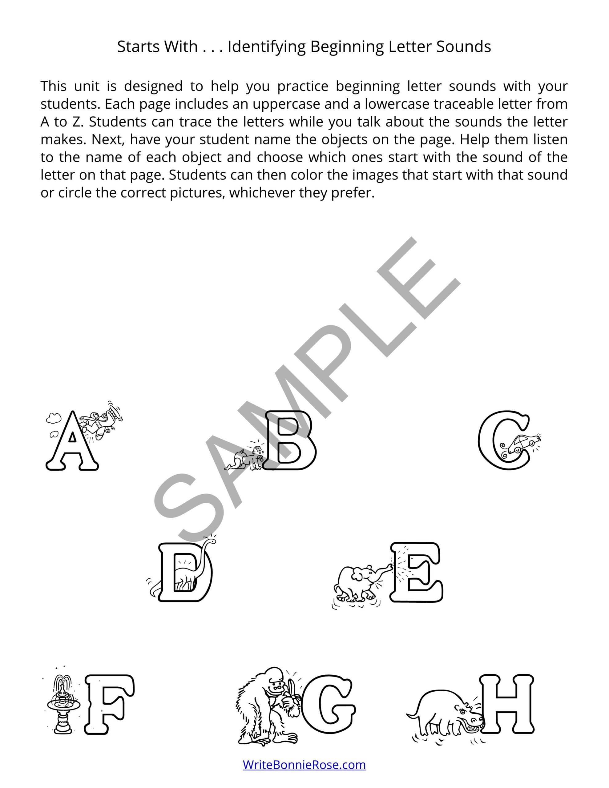 Starts With . . . Beginning Letter Sounds | Made By Teachers