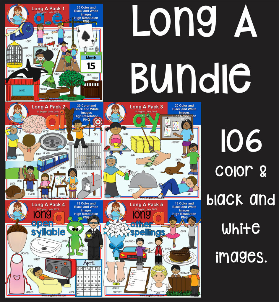 Clip Art - Long A Vowel Bundle | Made By Teachers
