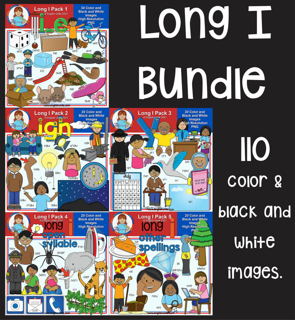 Clip Art - Long I Vowel Bundle | Made By Teachers