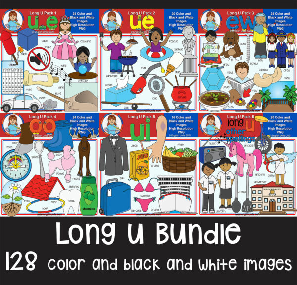 Clip Art - Long U Vowel Bundle | Made By Teachers