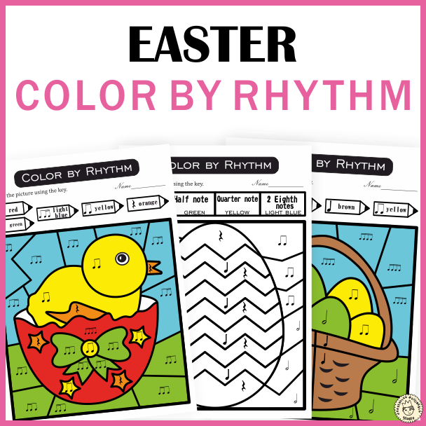 Easter Color by Rhythm | Music Coloring Activities | Color-by-Note ...