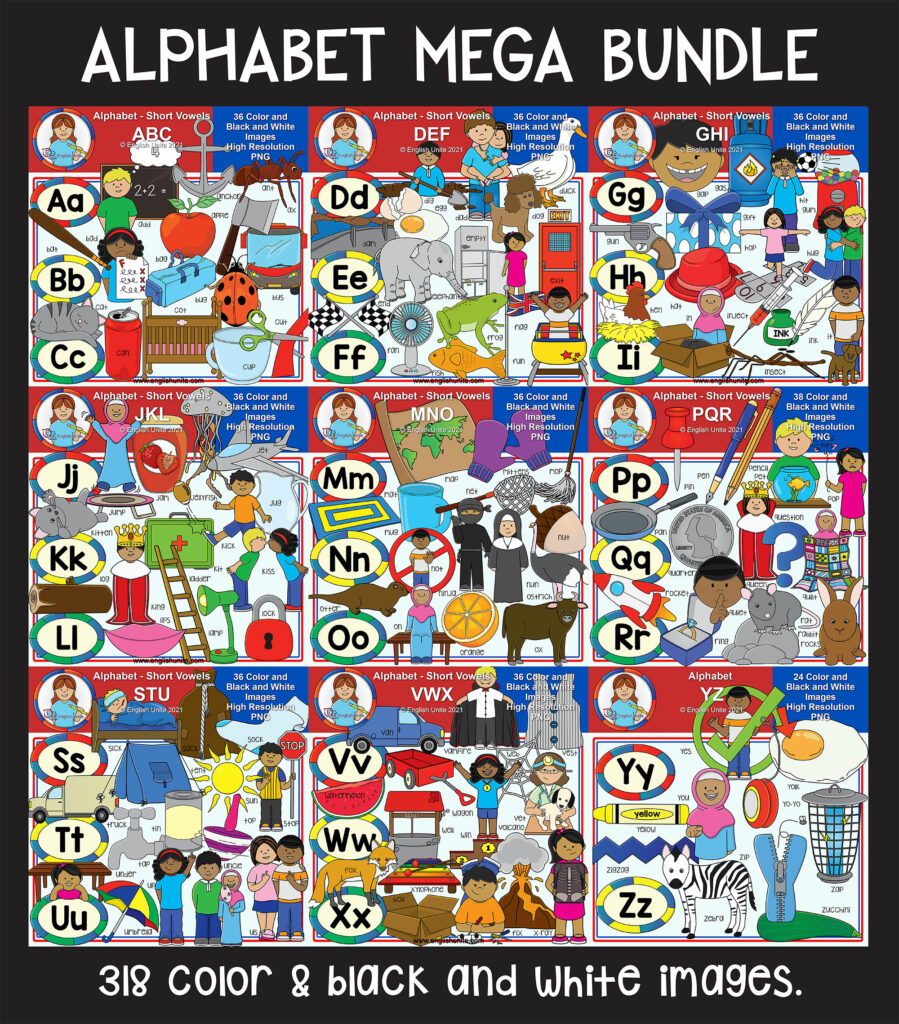 Clip Art - The Alphabet Bundle (Short Vowels) | Made By Teachers