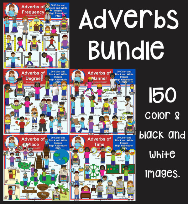 Clip Art - Adverbs Bundle | Made By Teachers