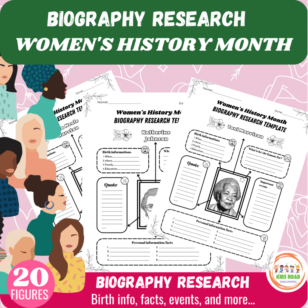 Women’s History Month | | Research Biography Templates of The most ...