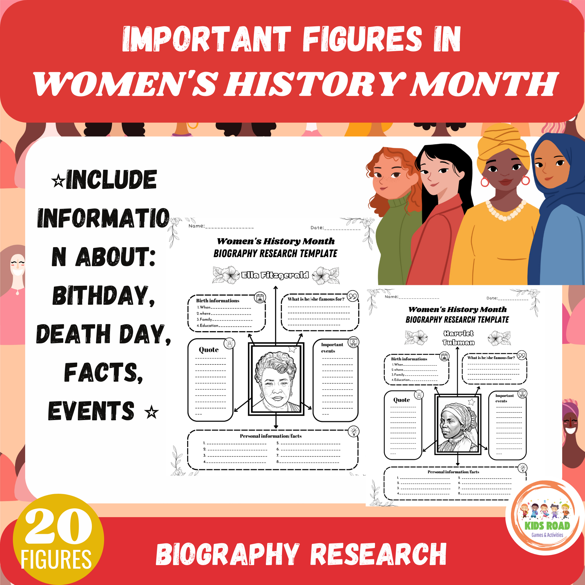 Women’s History Month | | Research Biography Templates of The most ...