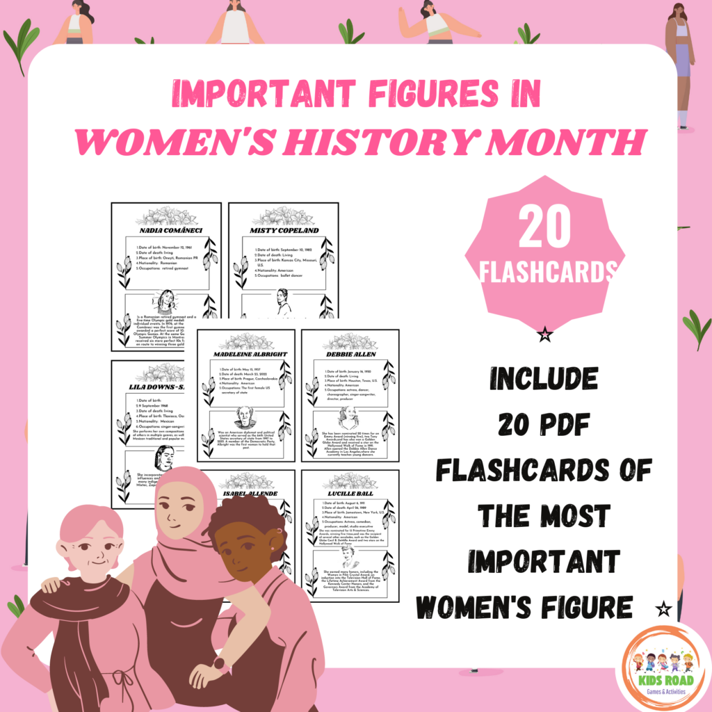 Women’s History Month | Famous Women’s FlashCards Printable ( K, 1st ...