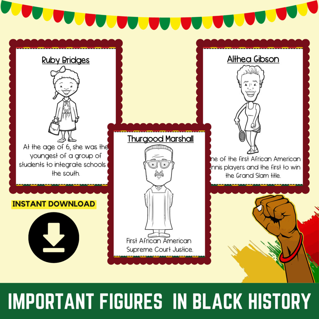 Black History Heroes Coloring Pages | Important Black History Figures ...