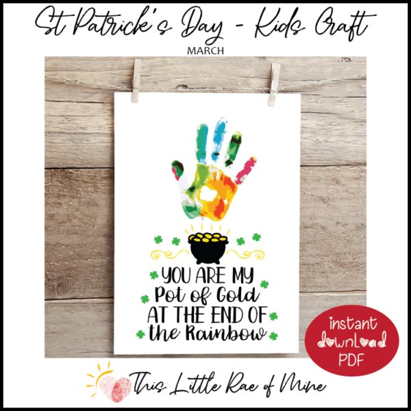You're My Pot of Gold - Rainbow - St. Patrick's Day Printable ...