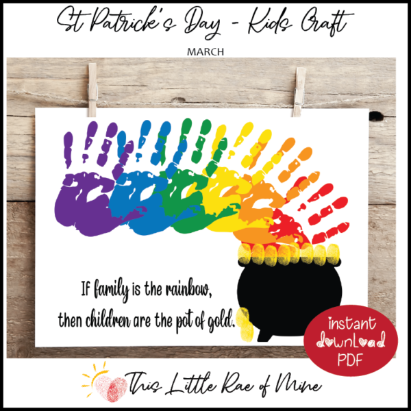 Family Rainbow - Children Pot of Gold - St Patrick's Day - Printable ...
