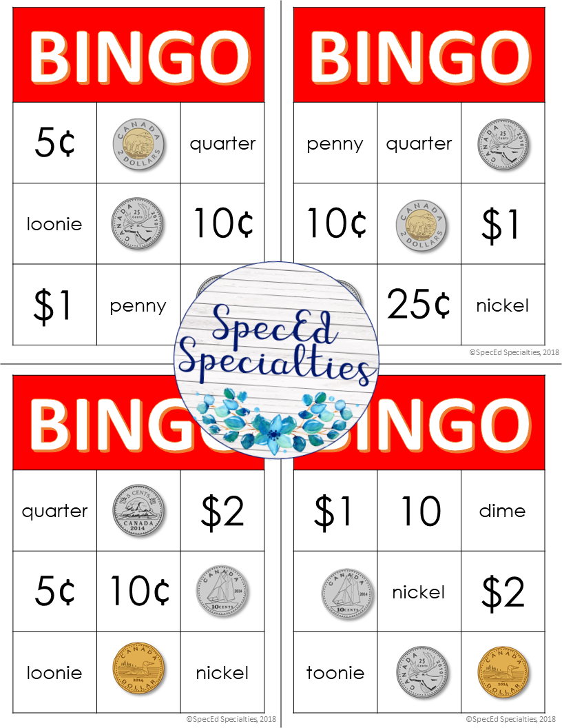Canadian Money Bingo Financial Literacy Game | Made By Teachers