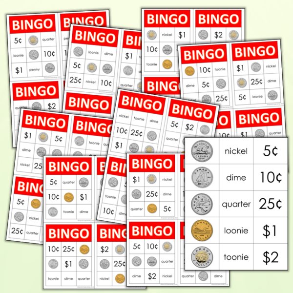 Canadian Money Bingo Financial Literacy Game | Made By Teachers