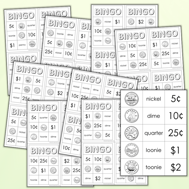 Canadian Money Bingo Financial Literacy Game | Made By Teachers