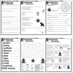 The Bad Seed Book Companion Reading Comprehension Worksheets | Made By ...