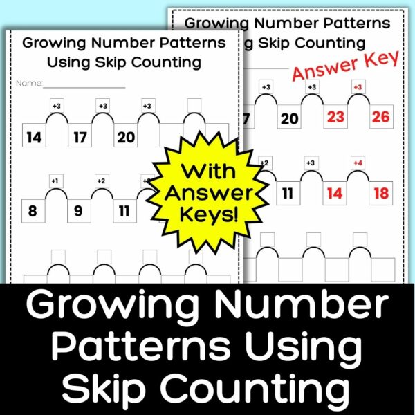 Growing Number Patterns Using Skip Counting Addition | Grade 2 Math ...